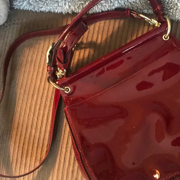 Coach | Bags | Authentic Coach Purse Red Shiny Color | Poshmark
